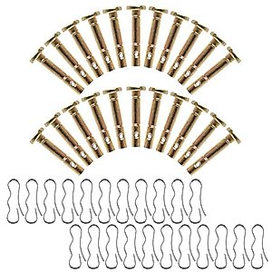 TigQiang 22 pcs Snowblower Shear Pins + 22 pcs Cotters Pins, Replace 714-04040 & 738-04124A & 738-04124 Shear Pin Kits, Compatible with Troy Bilt Cub Cadet Craftsman MTD Snowblowers, Gold Color