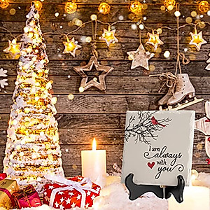 LukieJac Red Cardinal Gifts Decor Condolence Memorial Gifts For Loss Of Mother Father Husband In Loving Memory Funeral Remembrance Memory Plaque Wooden Stand Bereavement Grief Gifts For Loss Of Mom