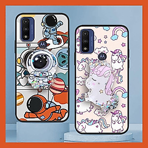 Cover TPU Lulumi Phone Case for Moto G Pure, Back Cover Kickstand Protective Shockproof Silicone Soft Case Glisten Phone Stand Holder Original Foothold Anti-Knock Fashion Design Anti-dust Durable, 7