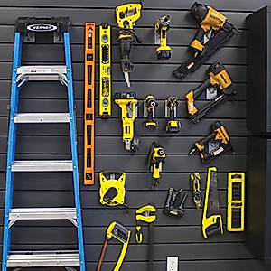 PROSLAT Garage Storage PVC Slatwall Panels - 2 Packs of 8 ft. x 4 ft. Sections (20 Single slats which Make up 64 sq.ft Once Installed) (Charcoal) (Dark Gray)