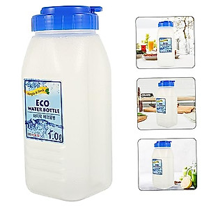 HOMSFOU Korean Style Cold Water Jug Clear Plastic Pitcher Glass Water Bottle Lemon Pitcher Plastic Water with Lid Orange Juice Beverage Pp Adorable Plastic Kettle Wattle Jug Milk Bottle