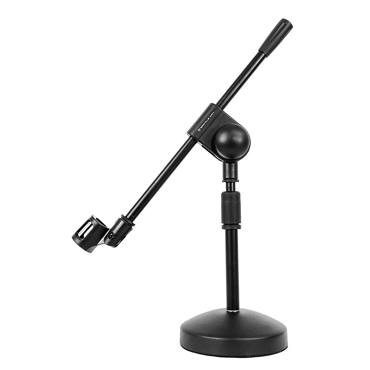 Audio-Technica AT2020 Studio Recording Microphone-Cardioid Condenser Mic Bundle with Rockville RDMS70 Desktop Mic Stand with Boom with Steel Round Base with Adjustable Height