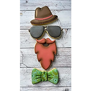 KENIAO Cool Dad Cookie Cutter Set Father's Day, 4 Pcs, Stainless Steel