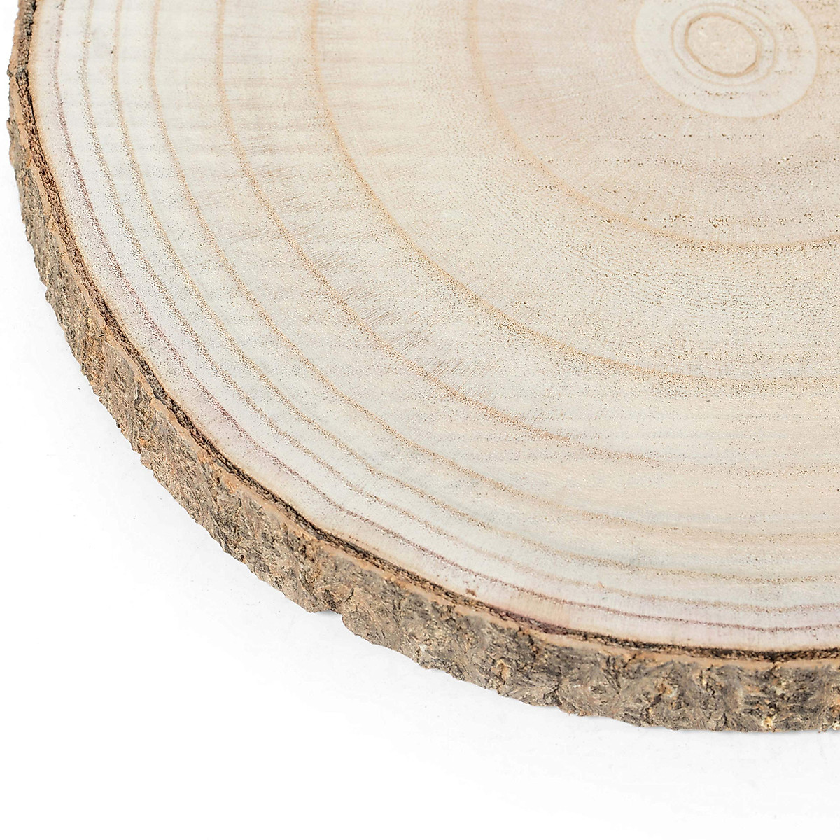 Vintiquewise Barky Natural Wood Slabs Rustic Ornament Slice Tray Table Charger - 18 Inch Dia