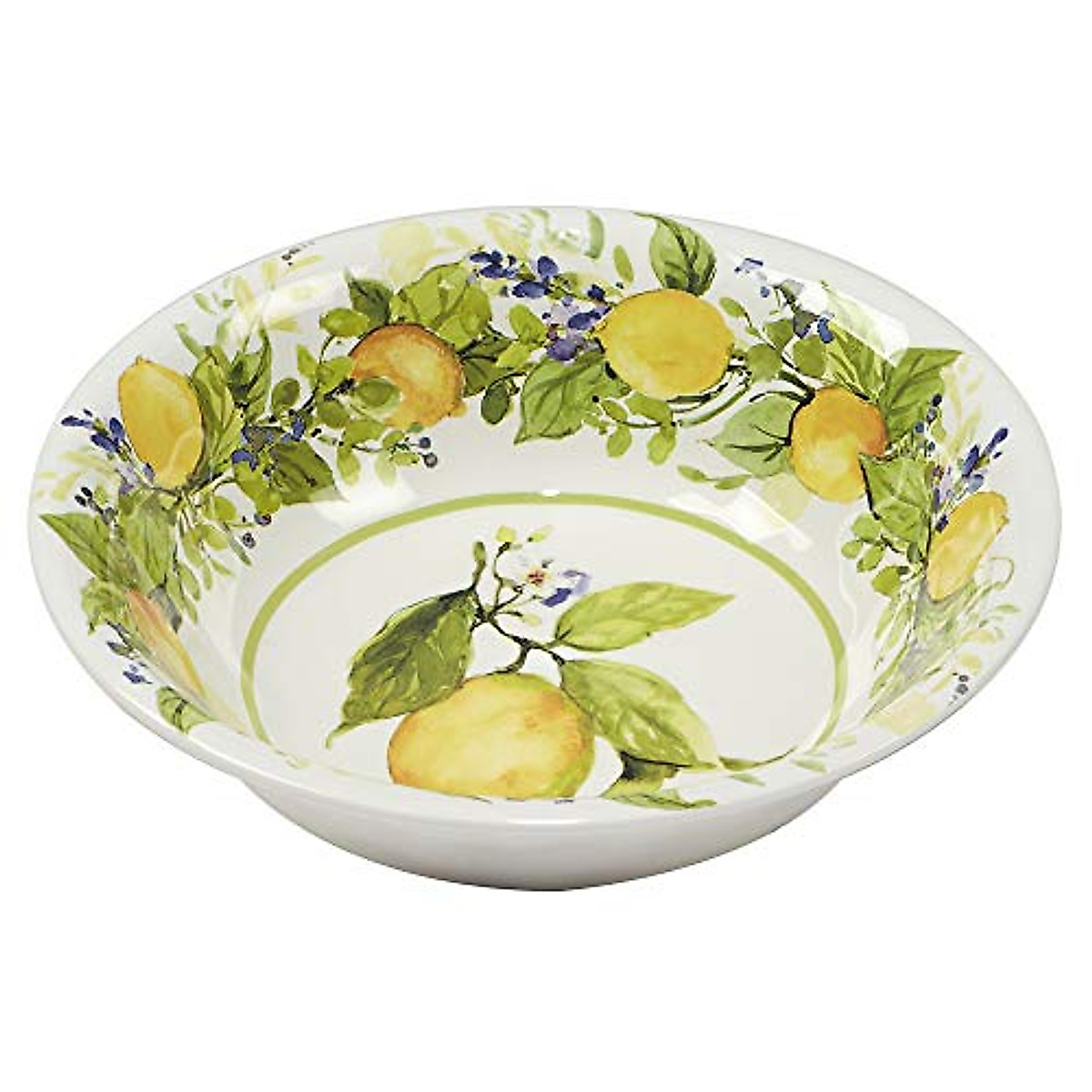 Certified International Lemon Zest 12 pc Melamine Dinnerware Set, Service for 4, Multicolor