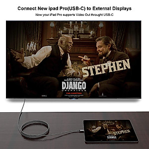 USB C to HDMI Cable (4K@60Hz), NITASA 6ft USB Type C to HDMI Cable(Thunderbolt 3 Compatible) for MacBook Pro 2017 2018 2019, iPad Pro/MacBook Air 2018 2019, Surface Book 2, iMac, ChromeBook, Galaxy S9