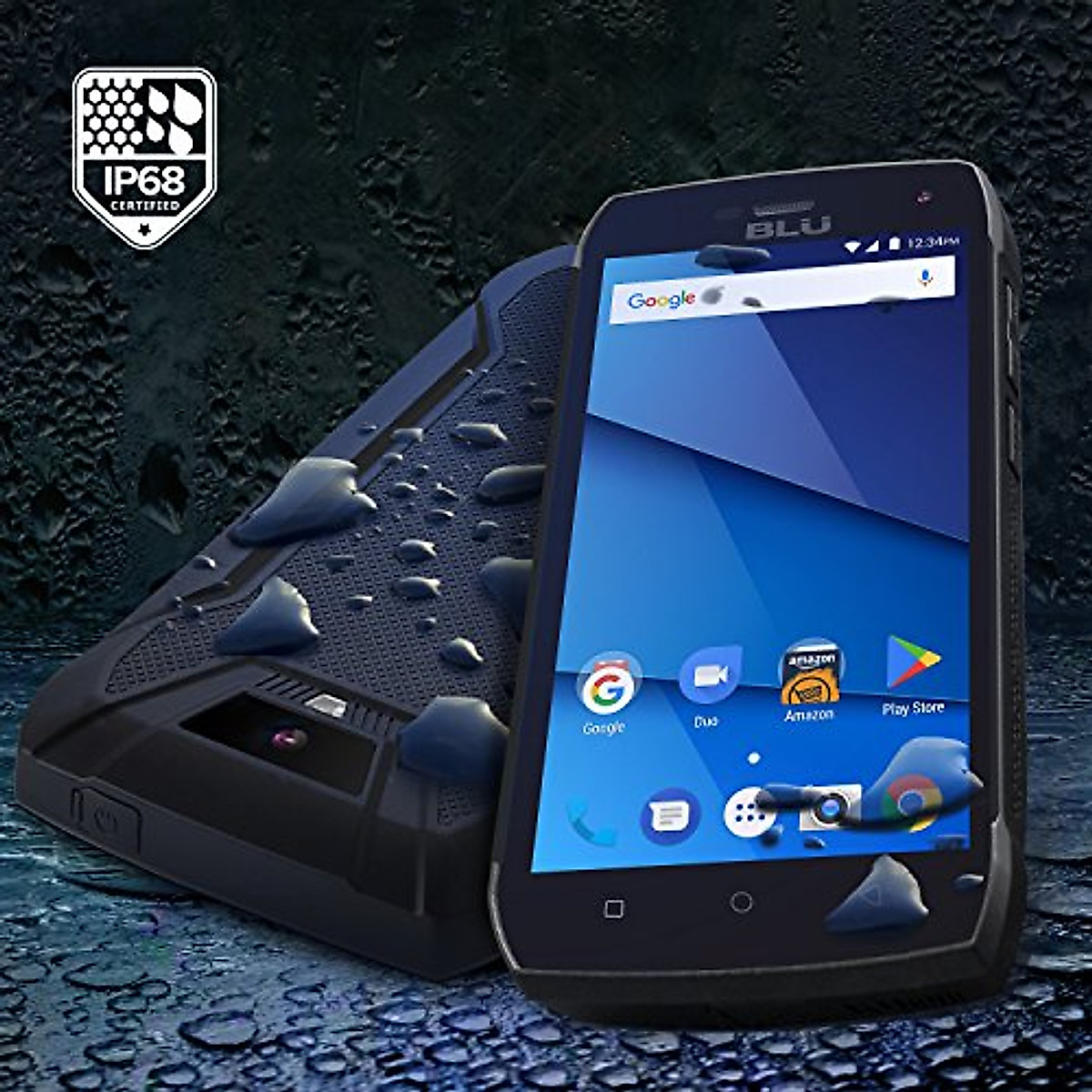 BLU T0010UU BLACK Tank Xtreme Pro -Water proof Smartphone, 4G LTE -Black