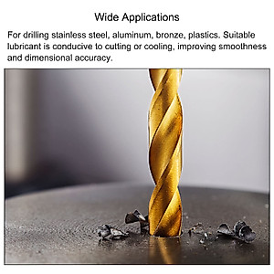 uxcell M2 x 0.4 Spiral Flute Tap and 1.6mm Twist Drill Bit Set, Metric Titanium Plated 6542 High Speed Steel Machine Threading Screw Thread Tap Drilling Tool