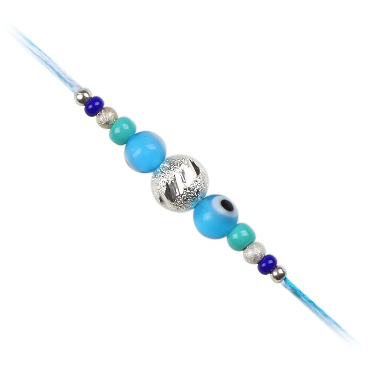 CHERKRAFT Rakhi for Brother Evil Eye Pack of 2 Design Rakhi for Small Bhai Bro Thread Rakhi (Design 4, Standard)