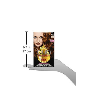 Garnier Olia Ammonia Free Permanent Hair Color, 100% Gray Coverage (Packaging May Vary), 6.43 Light Natural Auburn, Red Hair Dye, Pack of 1