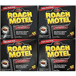 Black Flag 8 traps Roach Motel Cockroach Killer bait Glue Trap