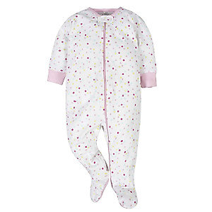 Onesies Brand Baby Girls' 4-Pack Sleep 'N Play Footies Multi Pack, Pink Sweet Treat, 6-9 Months