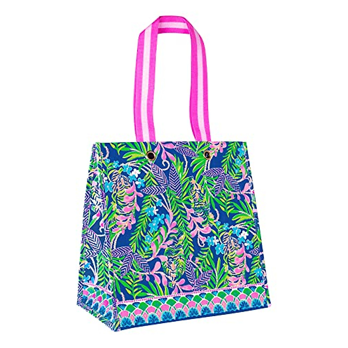Lilly Pulitzer Market Shopper Bag, Reusable Grocery Tote, Shoulder Bag for Produce or Travel, How You Like Me Prowl