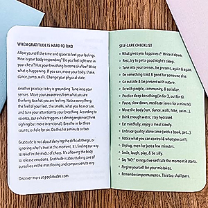 Pocket-sized Gratitude Journals - Freedom Set (Manage Stress & Anxiety, Mental Health Support, Self-Care Checklist, Prompts, 3.5" x 5.5", 36 pages)