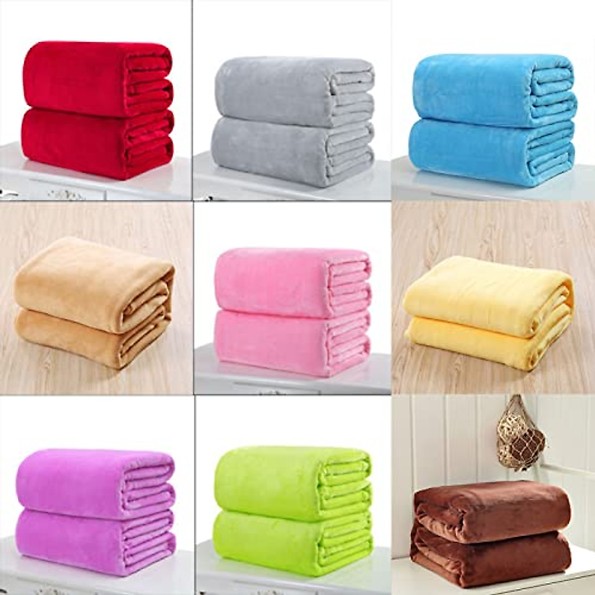 KOqwez33 Textured Soft Blanket, Warm and Lightweight Throw Blanket, Ultra Soft Warm Cozy Throw Blanket Rug Plush Fleece Bed Sofa Couch Pad Home - Red