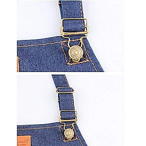 lazynice Kids Apron Kids Jeans Apron For Boys, Girls Apron Chef Cotton Denim Apron With 3 Pockets Kitchen Cooking Baking Wear, Gardening,Painting, BBQ, Art,DIY,Drawing