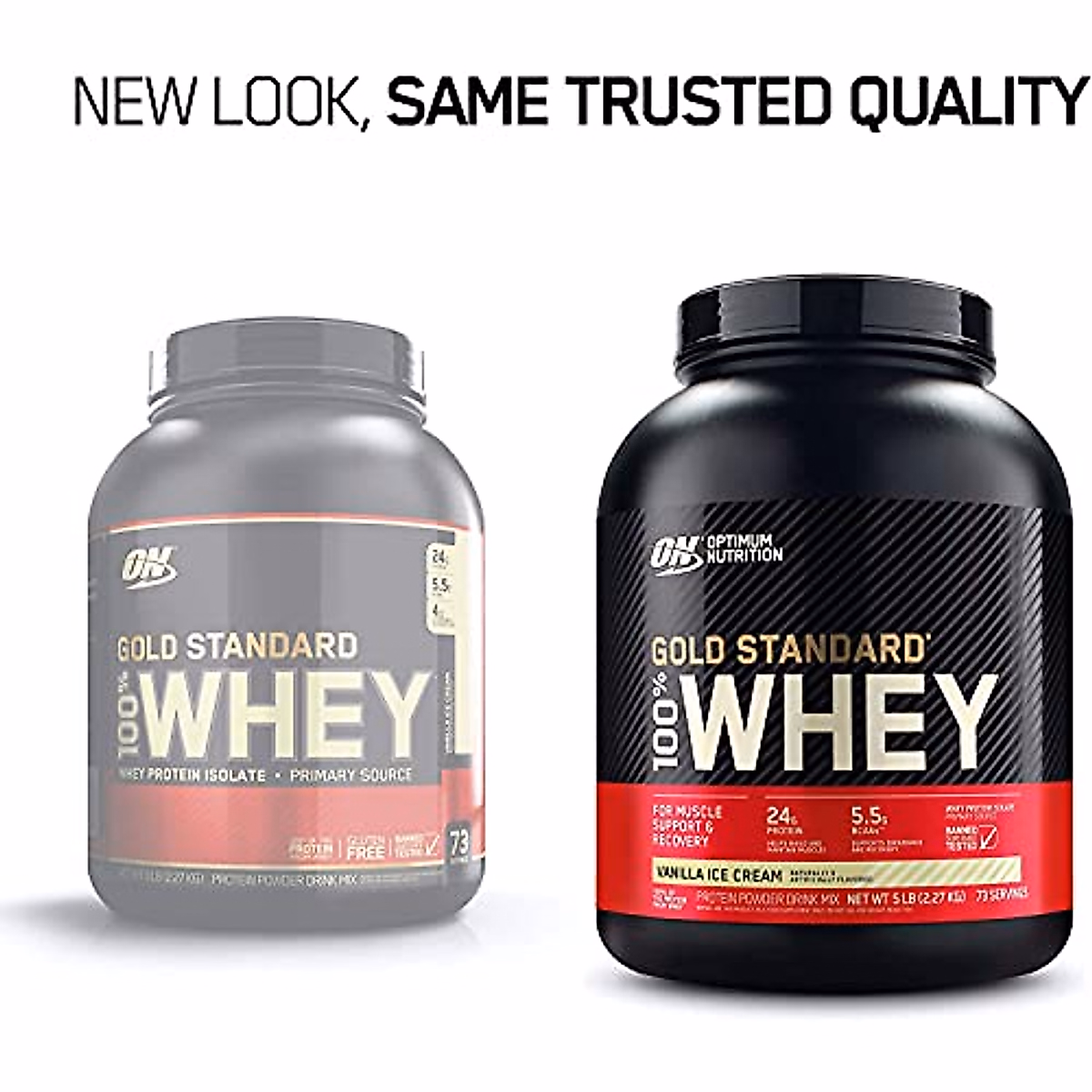 Optimum Nutrition Gold Standard Whey Vanilla Ice Cream -- 5 lbs