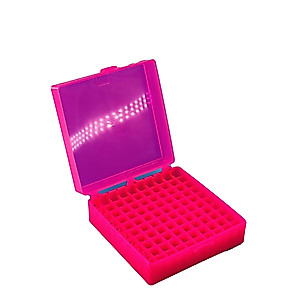 LUERFLEX 100 Well Cryobox Micro Centrifuge Tube Cryogenic Storage Box with Associated Color Lids Pack of 5