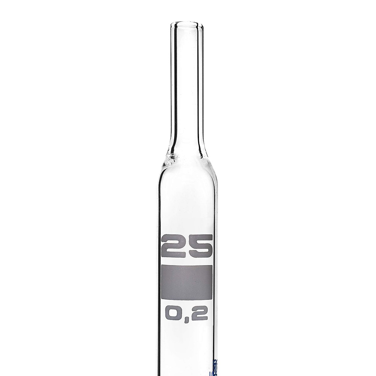 EISCO Serological Pipette, 25ml - Class A, Tolerance ±0.100ml - Blue Graduations - Color Code, White - Calibrated for Delivery to Jet - Borosilicate Glass