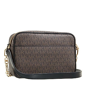 Michael Kors Parker Medium Chain Swag Camera Crossbody Brown/Black One Size