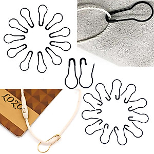 Transun Moo 500Pcs Black Safety Pins 0.8" Metal Bulb Pins Gourd Pin Clothing Tag Pins Calabash Pin for DIY Craft, Home Accessories