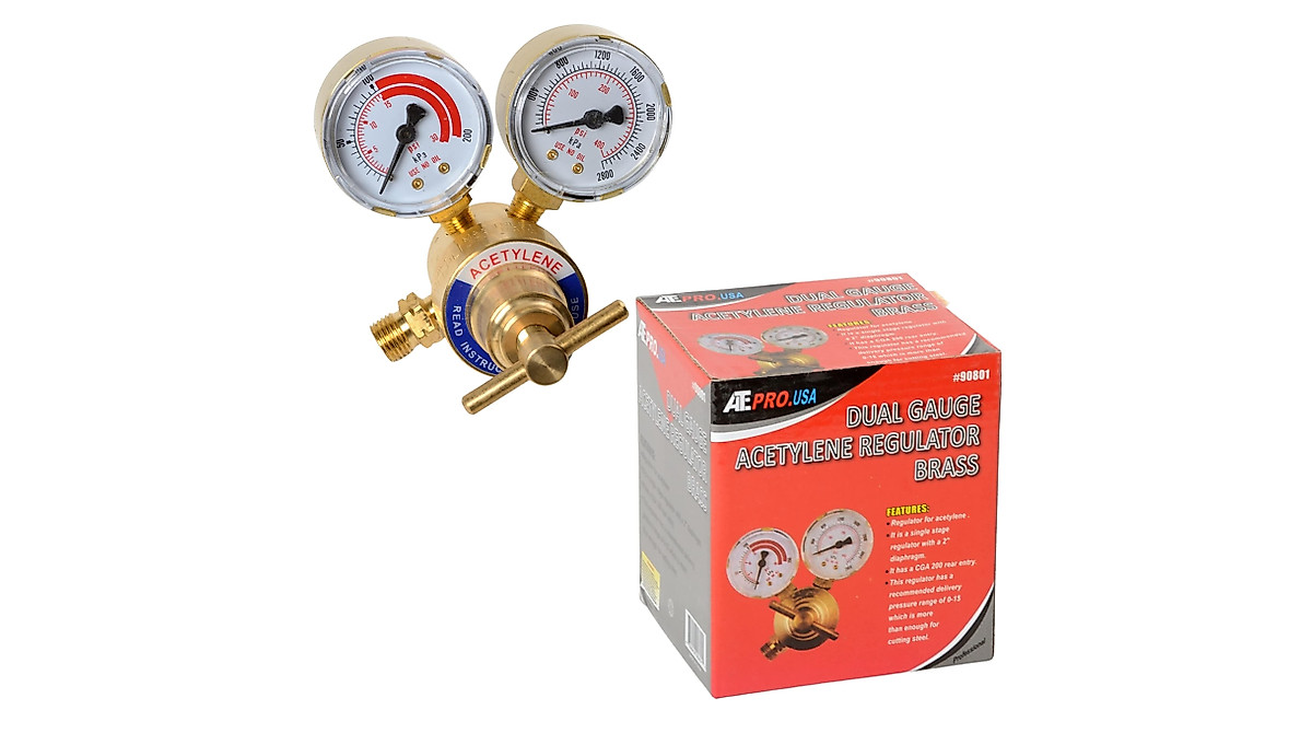 Dual Gauge Brass Regulators for Victor Gas Torch Kit
