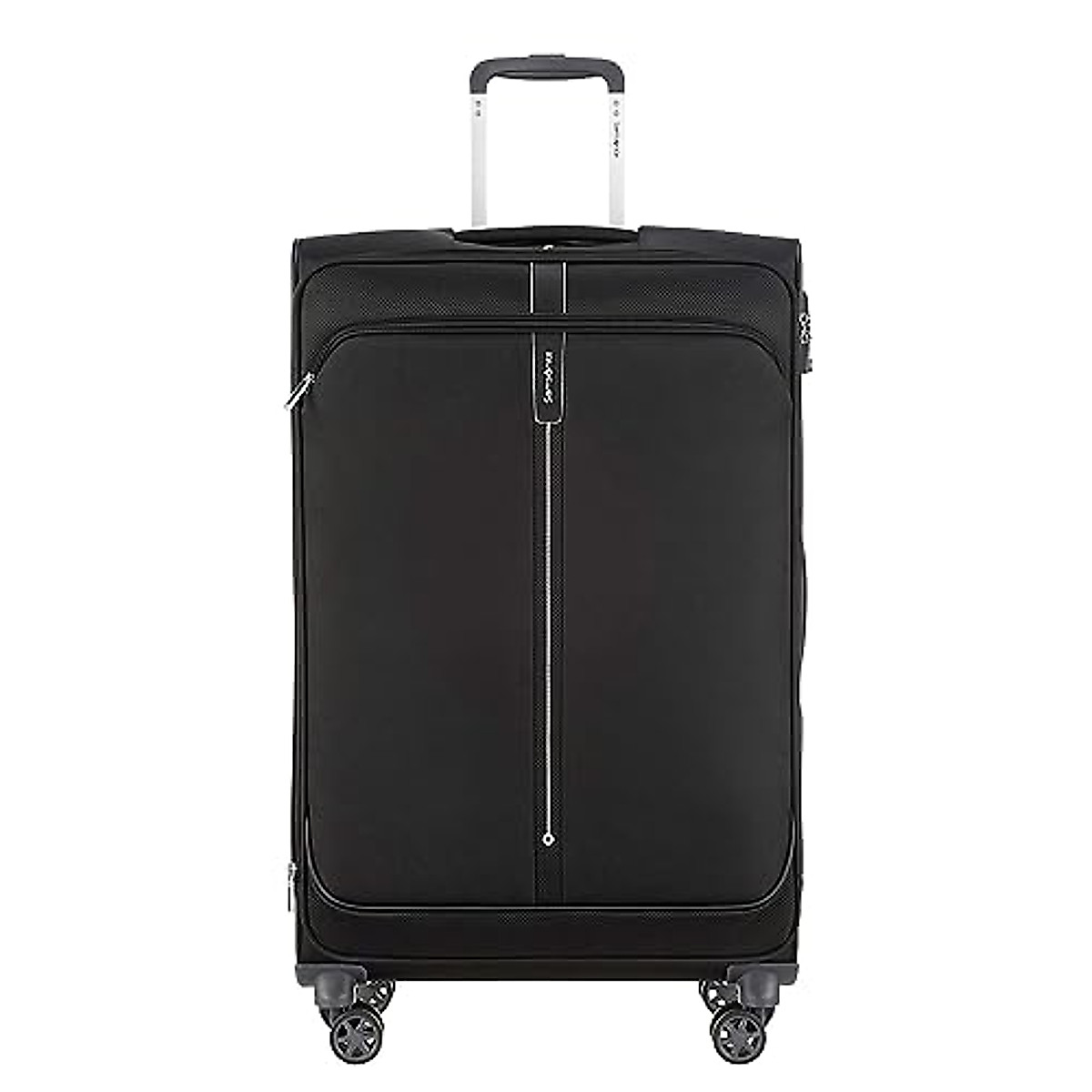 Samsonite Unisex Adults’ Luggage Suitcase, Black, Spinner L Expandable (78 cm-112.5 L)