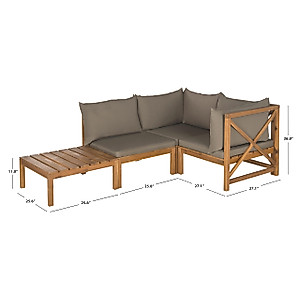 SAFAVIEH Outdoor Collection Lynwood Outdoor Sectional Sofa