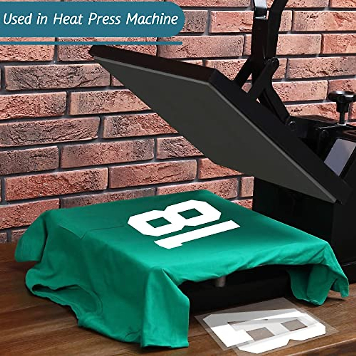 22 Pieces Iron on Numbers T Shirt Heat Transfer Numbers 0 to 9 Jersey Numbers Soft Iron on Numbers for Team Uniform Sports T Shirt Football Basketball Baseball (White,8 Inch)