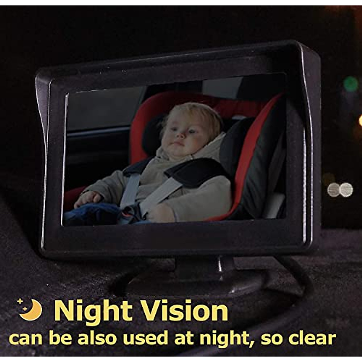 Itomoro Baby Car Mirror, View Infant in Rear Facing Seat with Wide Crystal Clear View,Camera Aimed at Baby-Easily to Observe The Baby's Every Move