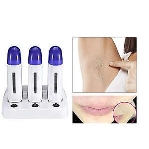 3 Types Portable Wax Roller Warmer for Women's Hair Removal, Roll on Home and Salon Waxing Machine with Cartridges (06#)