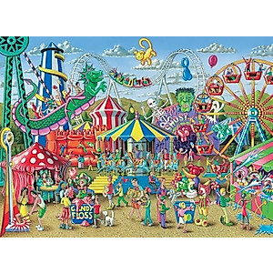 Ravensburger Fun at The Carnival - Engaging 300 Piece Jigsaw Puzzle for Kids | Unique Piece Design | Anti-Glare Surface | Perfect Skill-Building Game for Toddlers and Kids | Model Number: 13231