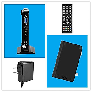 Hilitand TV Box AV to VGA TV Box, TV Box VGA Tuner, Builtin Speakers, Support 1920 * 1200 Resolution, Support LCD, LED Widescreen and CRT Display(U.S. regulations, Transl)
