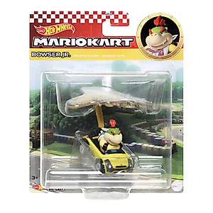 Hot Wheels Mariokart Bowser Jr. Sports Coupe + Bowser Kite