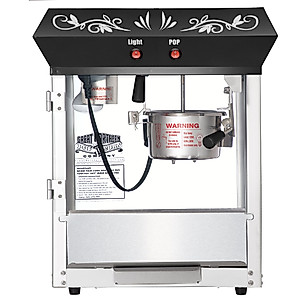 Great Northern Popcorn Black 6 oz. Ounce Foundation Old-Fashioned Movie Theater Style Popcorn Popper