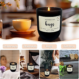 Sympathy Gifts for Loss of Loved One - No Words Just Hugs Candles,Lavender Scented Candle 12OZ, Get Well Soon, Thinking of You Gift, Bereavement Gift for Women Men, Miscarriage Gift for Mother