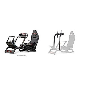 Next Level Racing F-GT Racing Simulator Cockpit and Monitor Stand Bundle