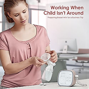Breast Pump, BabyKing Electric Breast Pump with 3 Modes & 15 Levels, Pain Free Strong Suction Power Touch Panel High Definition Display, Ultra-Quiet Rechargeable for Travel & Home
