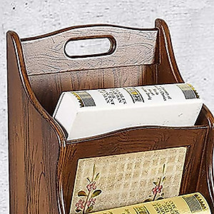 Magazine & Newspaper Baskets Shelf Storage Rack Shelf Wall Shelf Book Magazine Rack Newspaper Storage Rack Album Data Solid Wood Wall Storage Rack Floor Magazine Rack Shelf Baskets