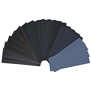 28 Pcs 120 to 3000 Grit Wet Dry Sandpaper Assortment 9 * 3.6 Inches for Automotive Sanding