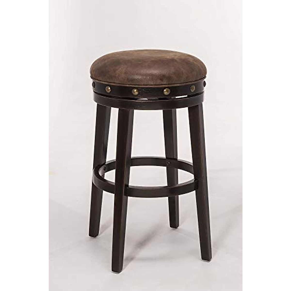 Hillsdale Benard Backless Swivel Counter Stool Height, Brown