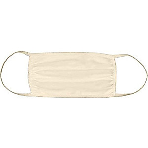 Reusable Cotton Face Mask, White / Cream, (Pack of 50)