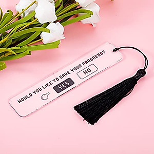 Anime Bookmark Acrylic Funny Bookmark for Final Fantasy Fans Teen Boys Girls Son Daughter Reading Gift for Booklover Christmas Birthday Gifts Would You Like to Save Your Progress Book Mark