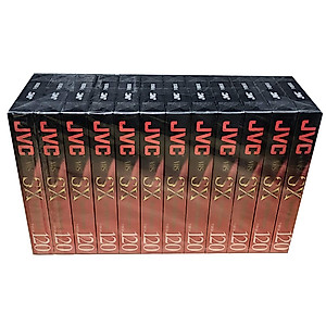 JVC High Performance 120 SX 6 hours [EP mode] Recordable VHS Tape (12 Pack)