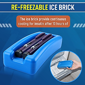 Insulin Cooler Travel Case for Diabetic Organize Medication Insulated Cooling Bag, Orange