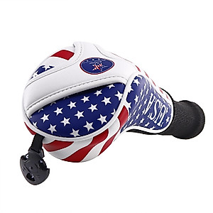 Craftsman Golf Stars and Stripes American USA US Flag Sock Headcover Head Cover for Scotty Cameron Taylormade Odyssey Fairway Wood (Long Neck Style)