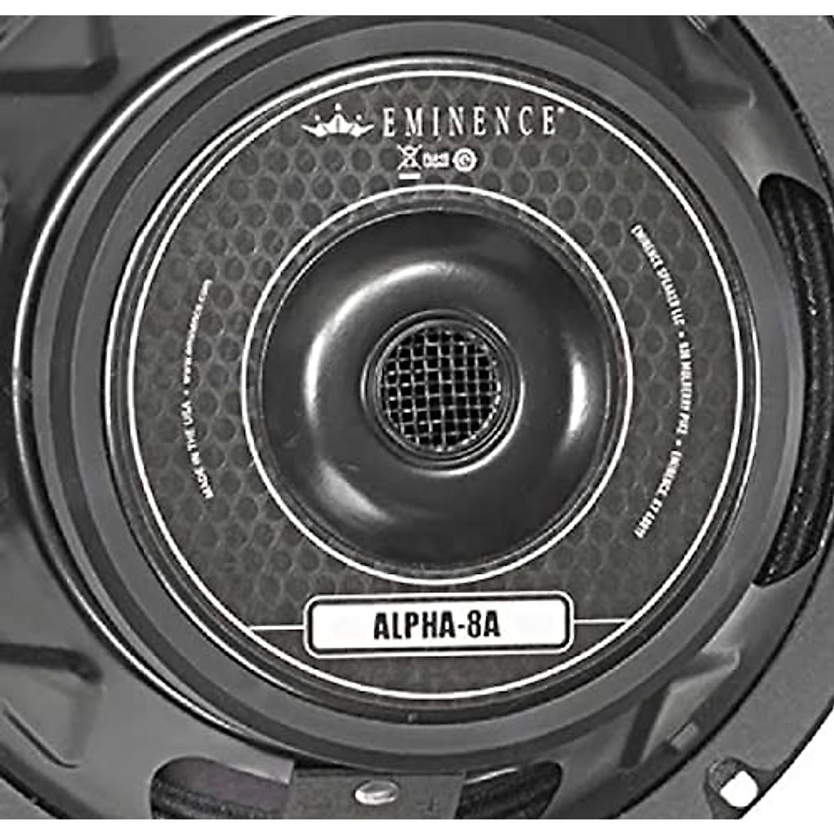Eminence American Standard Alpha-8A 8" Pro Audio Speaker, 125 Watts at 8 Ohms, Black