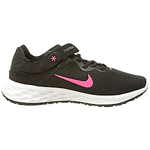 Nike Revolution 6 Flyease NN Womens Running Trainers DC8997 Sneakers Shoes (UK 4 US 6.5 EU 37.5, Black Hyper Pink Iron Grey 002)