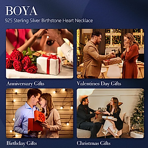 boya Necklaces Gifts for Women Forever Love 925 Sterling Silver Necklace, Anniversary Birthday Jewelry Gifts for Mom Wife Girlfriend