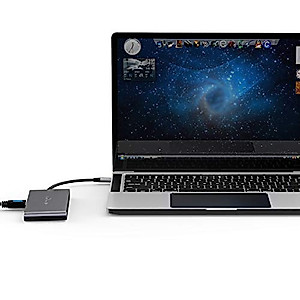 CHAW Usb3.0 Hdmi Tf Type-C Hub Multi-Function Docking Station Portable 2-in-1 Metal External Solid State Drive, Compatible with Most Mac, Huawei, Hp, Dell and Lenovo Models